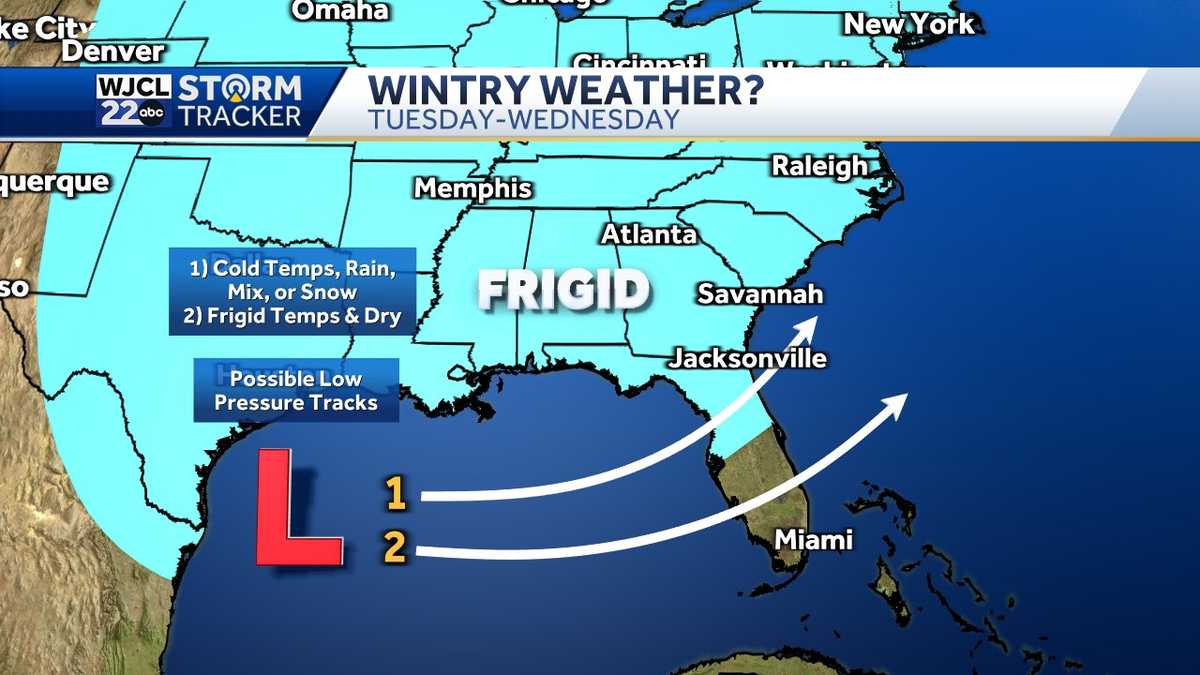 Savannah: Tracking rain & a wintry change