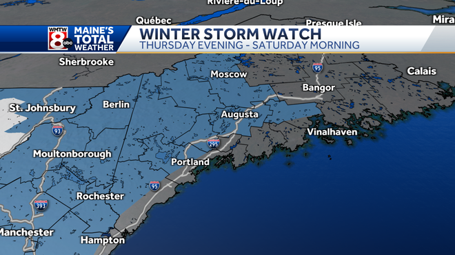 A winter storm watch has been issued ahead of Friday’s snowstorm