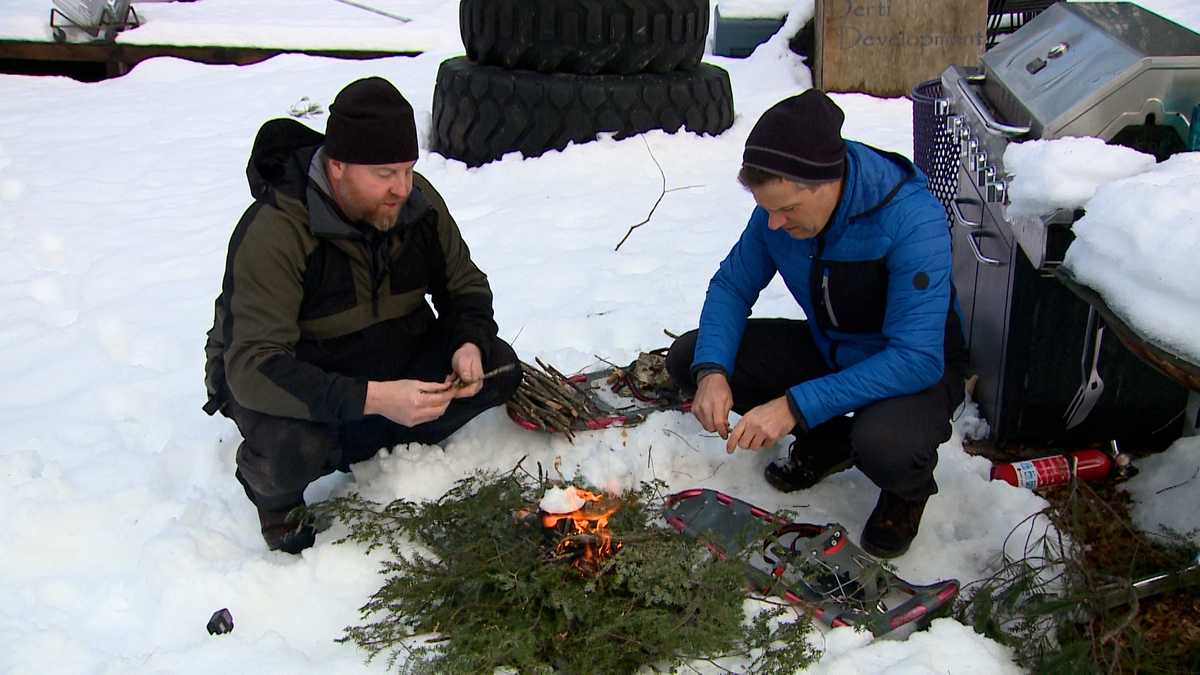 Learning skills at Winter Survival Training