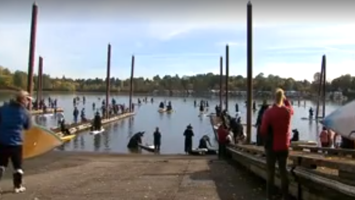 Hundreds of Oregon ‘witches’ paddle down river, minus the brooms