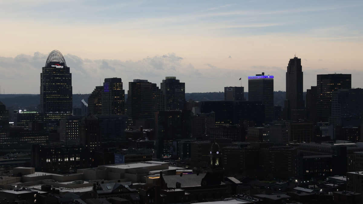 WATCH: Timelapse video shows view of solar eclipse over Cincinnati skyline