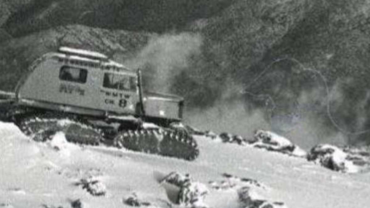 Original WMTW sno-cat from Mt. Washington found, being restored