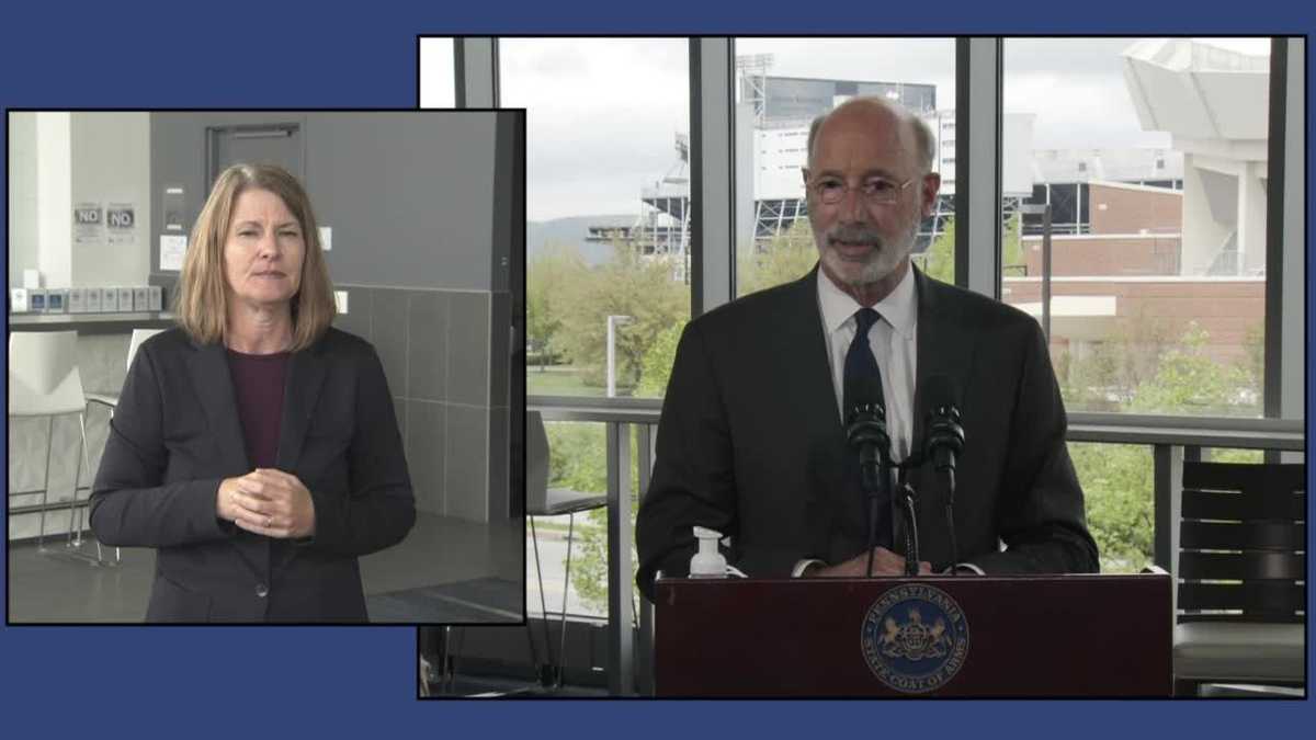 Pa. governor visits Penn State, encourages COVID-19 student vaccinations