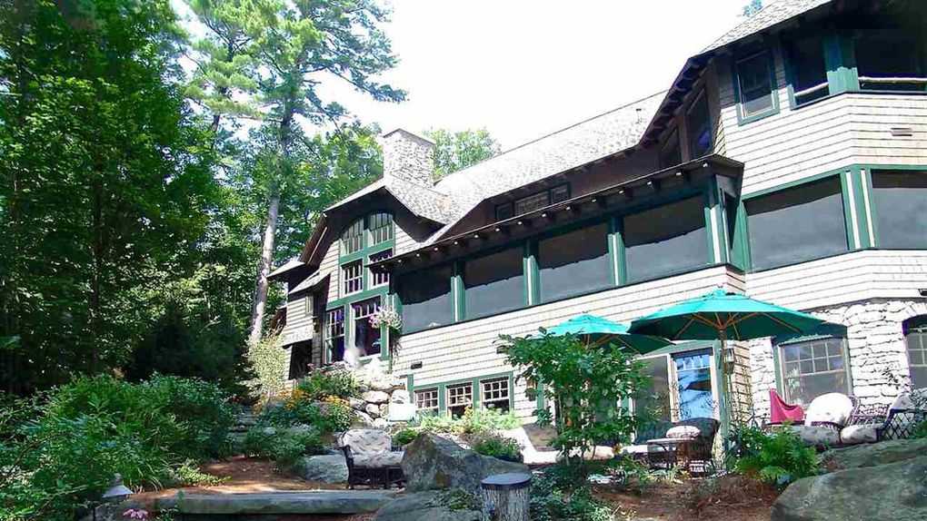Mansion Monday: Classic Adirondack construction by the lake in Wolfeboro