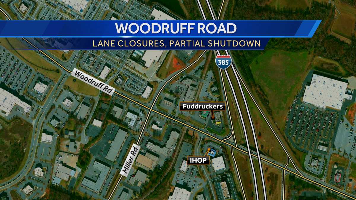 Lane closures, brief shutdown set for part of Woodruff Road this weekend Lane closures, brief shutdown set for part of Woodruff Road this weekend