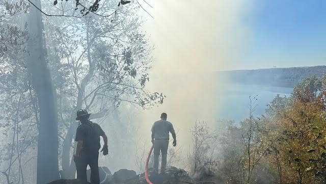 Photos: Fire crews battle large woods fire in Lancaster County, Pa.