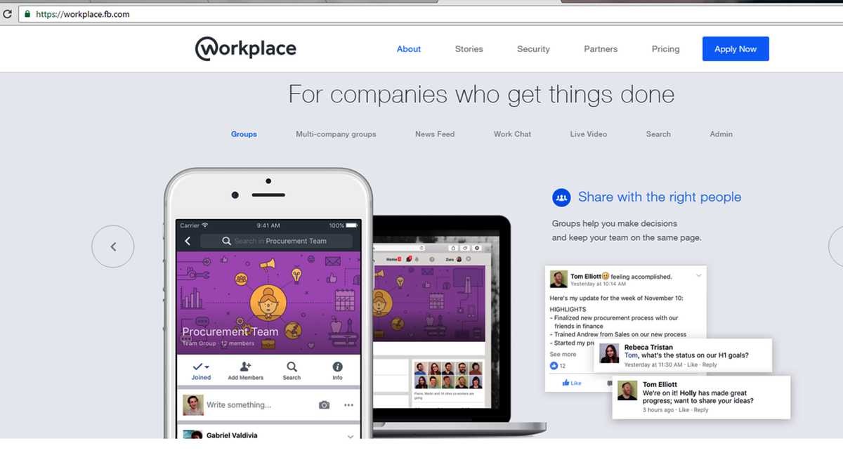 Facebook launches 'Workplace' a business version of Facebook