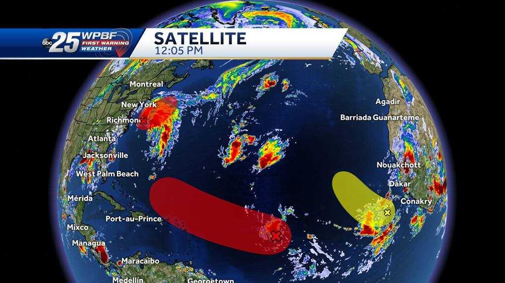 Tracking the tropics: Three disturbances in Atlantic