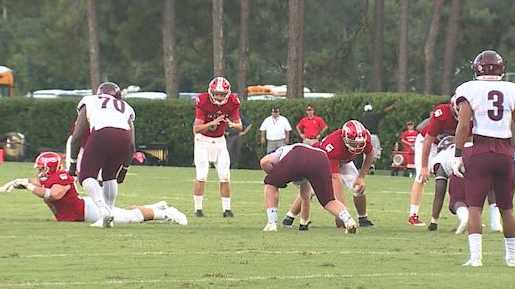 High School Football player does 'The Worm' during Game