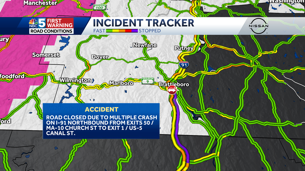 Interstate 91 northbound reopened in southern Vermont