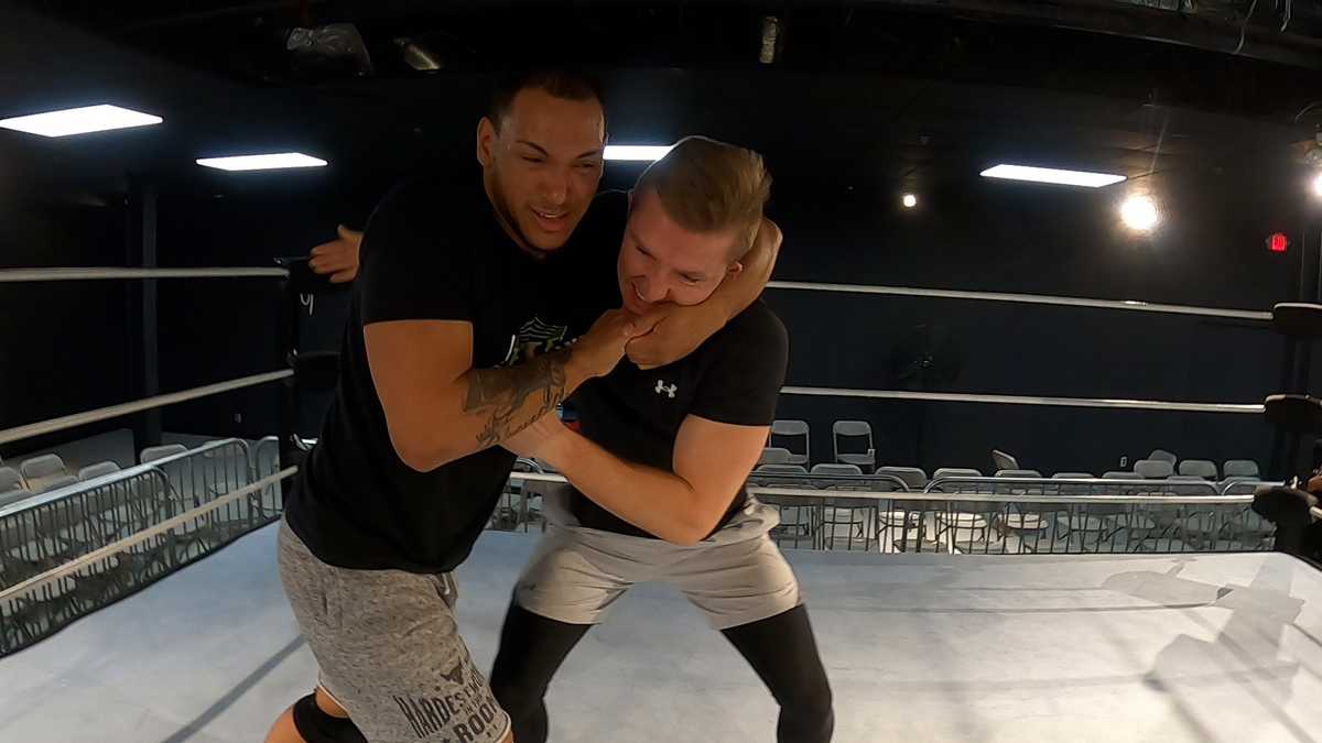 Troy hits the mat at The Elite Pro Wrestling Academy
