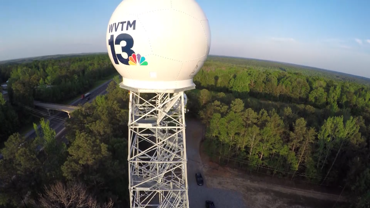 PHOTOS: WVTM 13 Live Doppler radar rises up in central Alabama