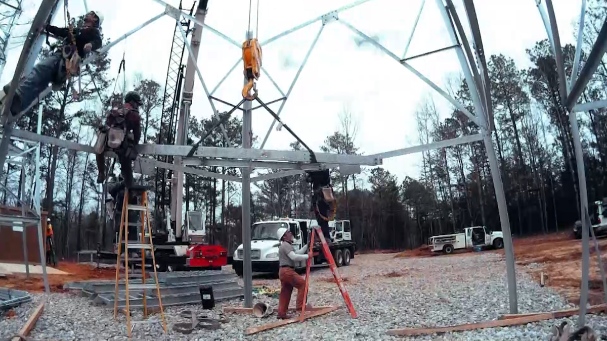 PHOTOS: WVTM 13 Live Doppler radar rises up in central Alabama