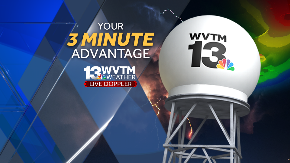 Tracking thunderstorms on the WVTM 13 Live Doppler Radar