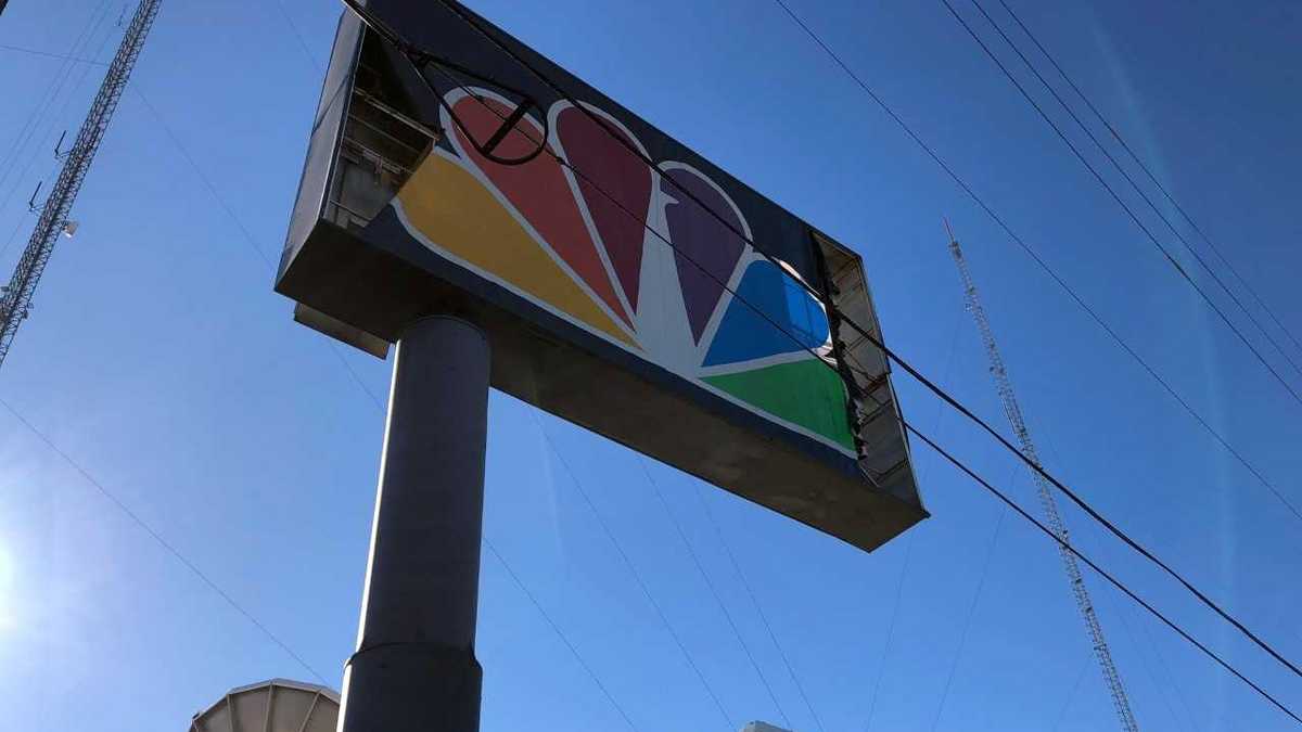 PHOTOS: New WVTM 13 sign going up atop Red Mountain