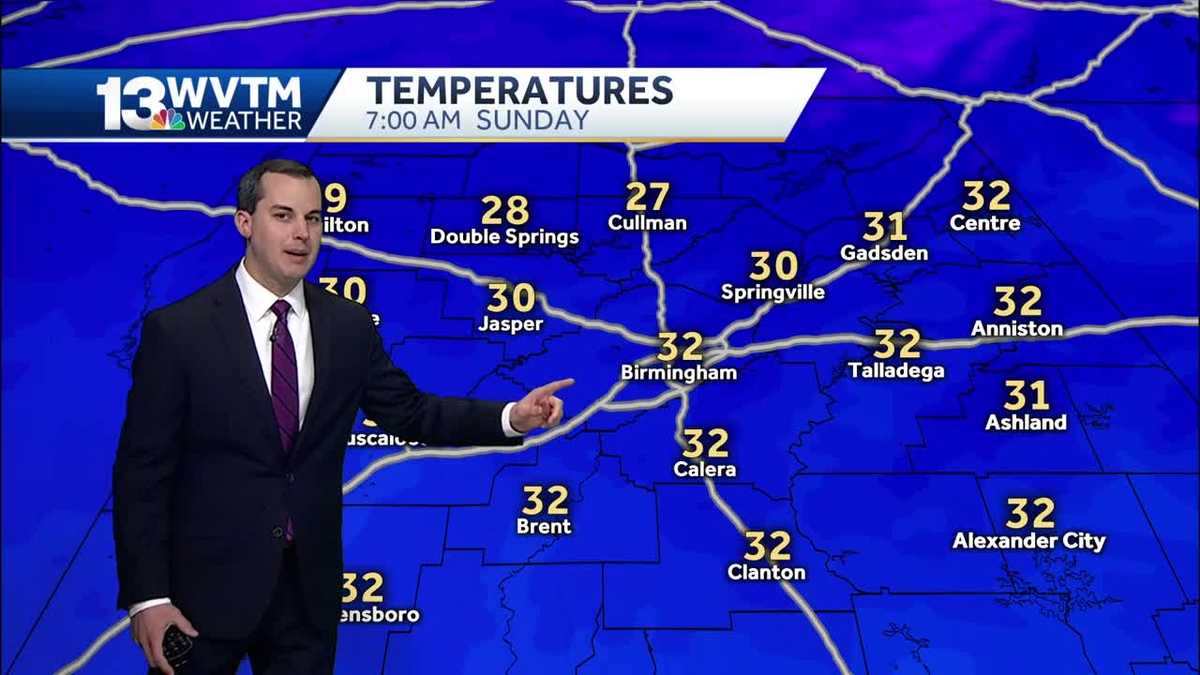 Storms ending and cold air arriving