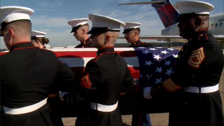 Body of fallen WWII US Marine comes home to Mississippi
