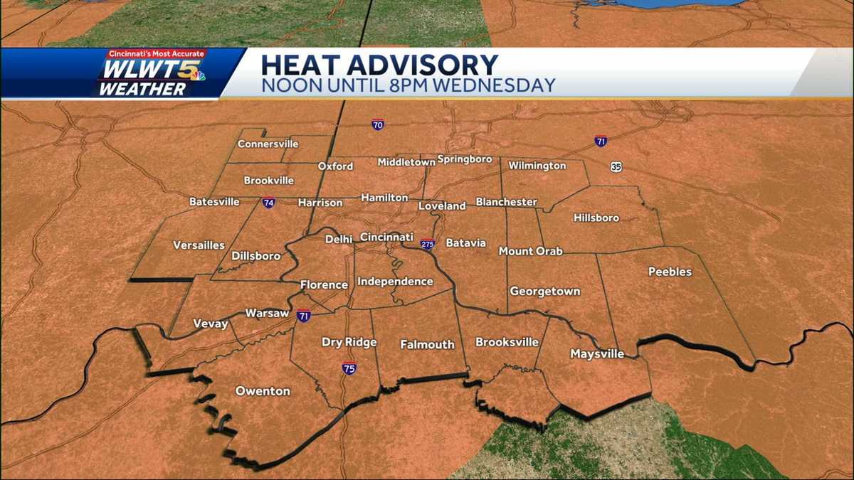 Heat advisory to take effect as high humidity brings feels-like temperatures near 100 degrees