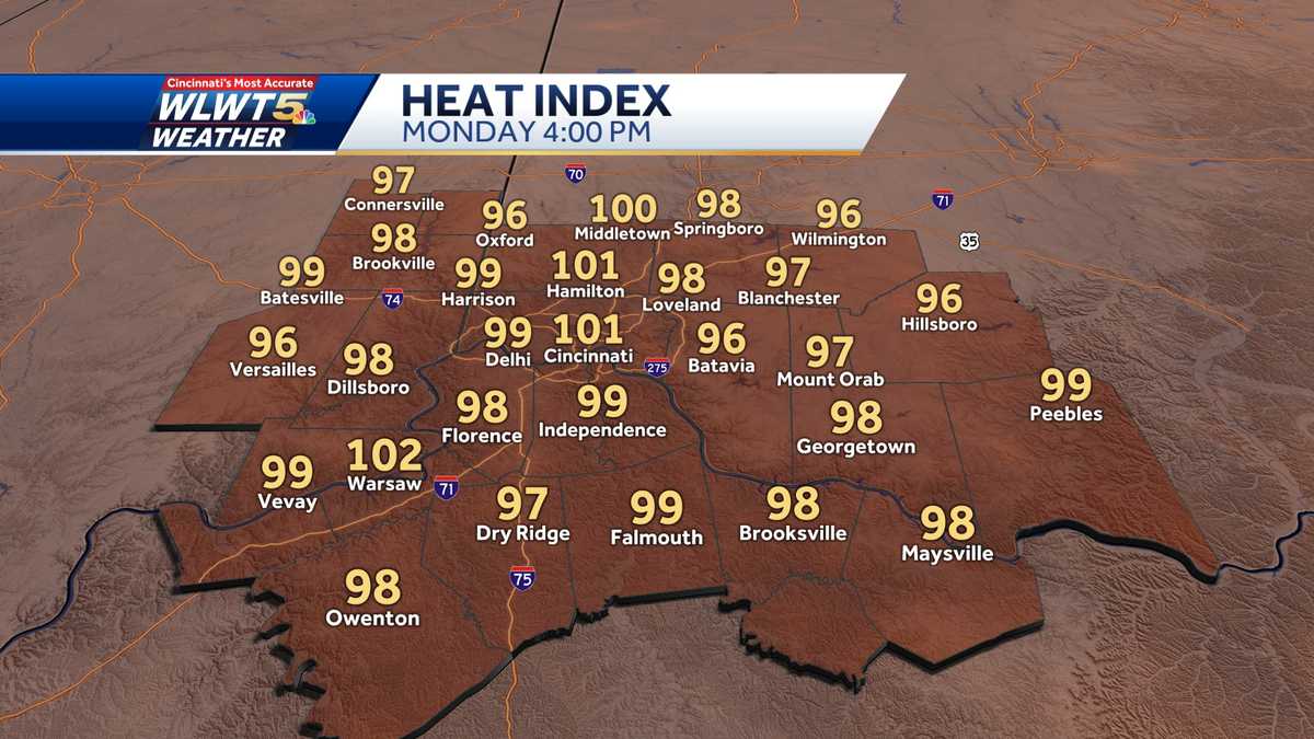 Heat advisory: Pattern of high heat, scattered storms continue into new ...