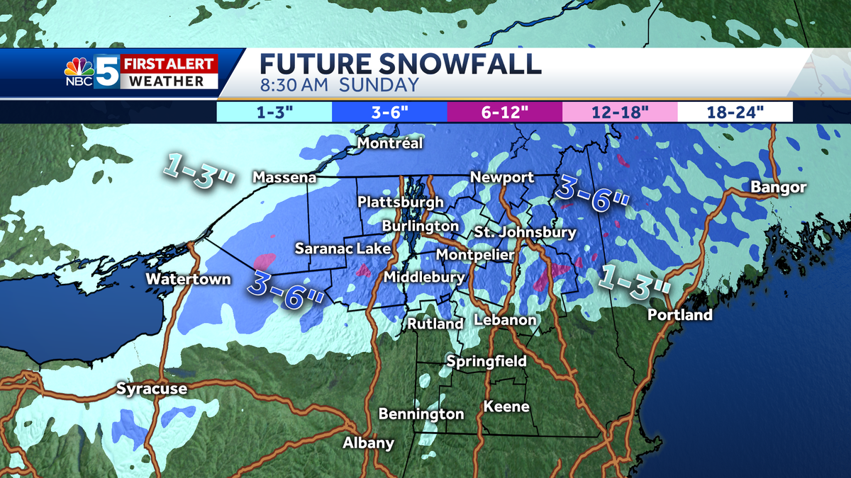 Winter system to bring several inches of snow this weekend