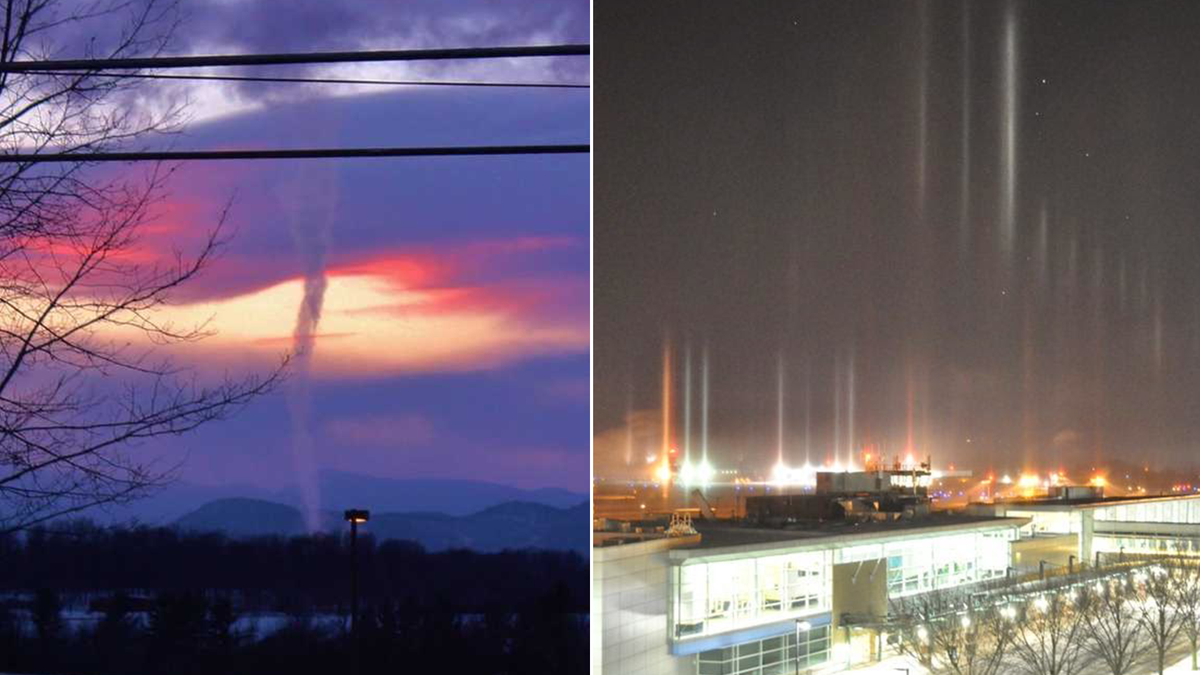Steam devils, light pillars and diamond dust: Rare weather events