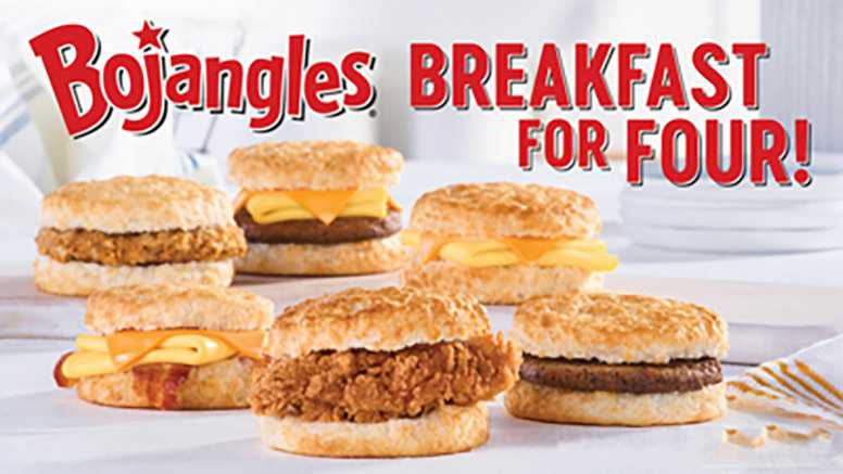 Enter for A Chance to win FREE "Breakfast for Four" at Bojangles
