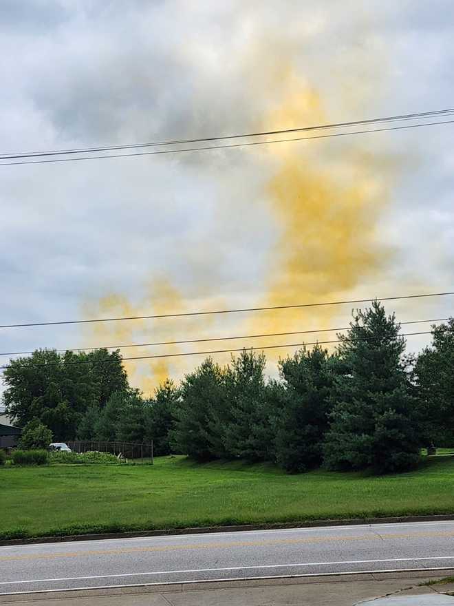 Yellow plume forms as chemicals leak from New Albany plant again
