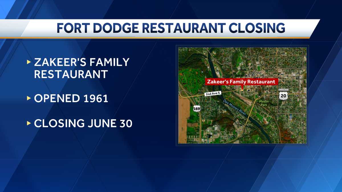 Zakeer's Family Restaurant in Fort Dodge to close after 60+ years