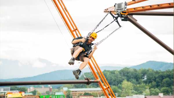 World's first zip line roller coaster opens in Smoky Mountains