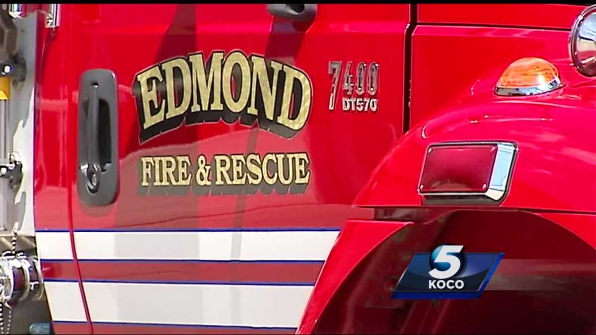 Edmond fire crews work to extinguish house fire Sunday