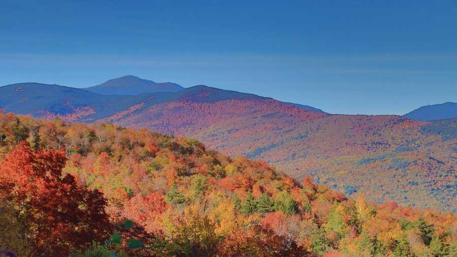Fall colors are at their peak in western, northern Maine