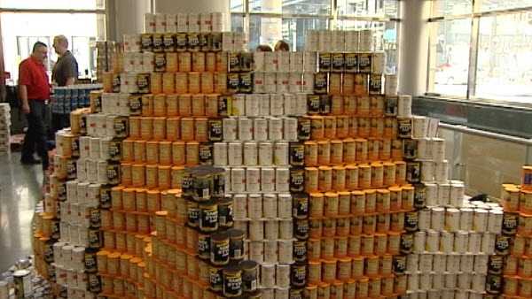 Canned good art display back for 20th year