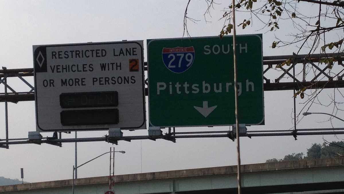 I-279, I-579 HOV lanes to close overnight Monday