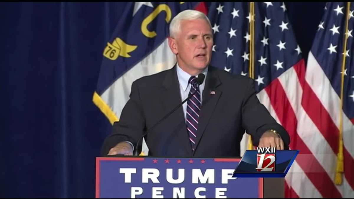 North Carolina: Vice President Mike Pence campaigns Friday