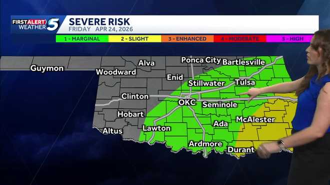 Tornadoes spin up with Oklahoma severe storms