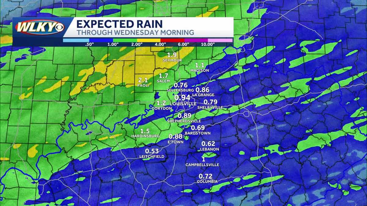 Rainy Tuesday night, more cool weather | Louisville forecast