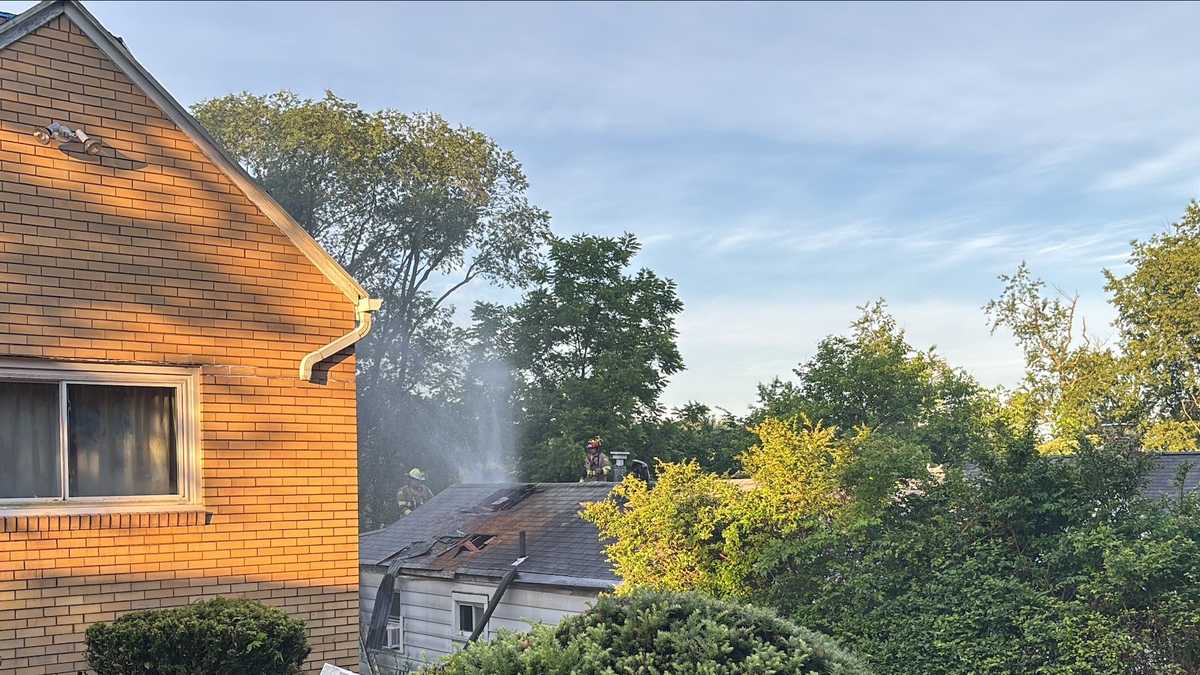 Smoke billows from roof after house fire in Penn Hills, Allegheny County