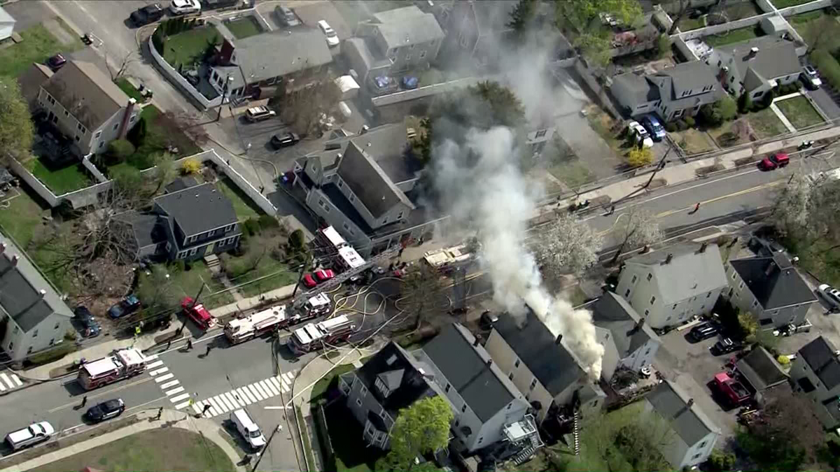 House fire closes River Street in Newton near Boston Marathon route