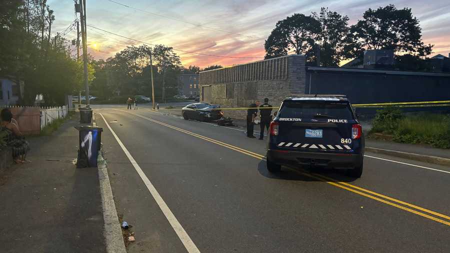 Two people hospitalized in Brockton motorcycle crash