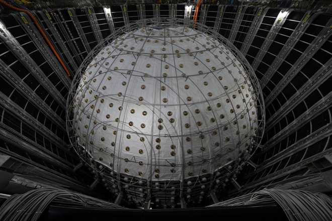Underground neutrino detector unveils its first major findings