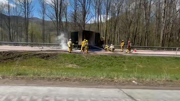 I-89 South in Waterbury fully back open following truck fire
