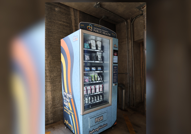 Jackson County officials launch 'Bluebox' health vending machine