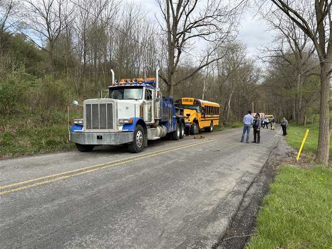School bus crashes in Connoquenessing Township, Butler County
