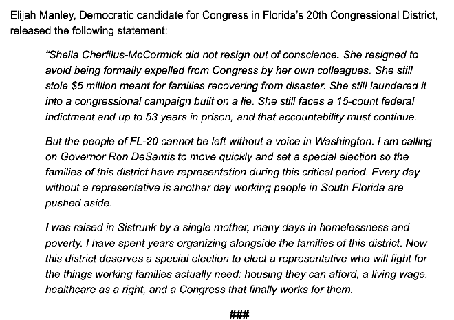 Political world reacts to resignation of Sheila Cherfilus-McCormick ...