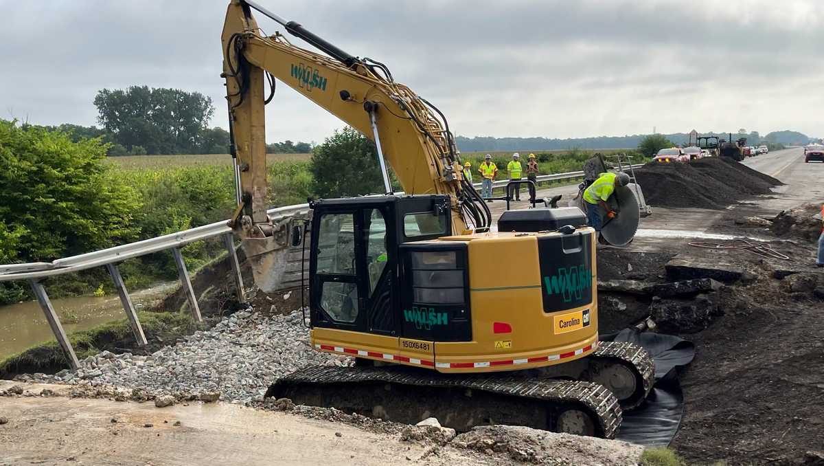 I 70 Reopens In Indiana After Flooding Washed A Section Of The Road