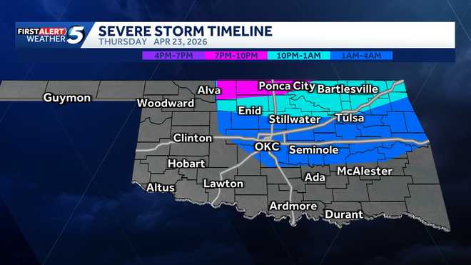 Tornadoes spin up with Oklahoma severe storms