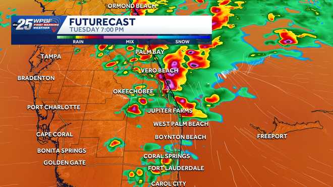 Threat for severe storms Tuesday across South Florida