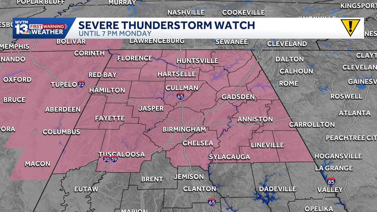 Alabama forecast: Severe storms possible Monday