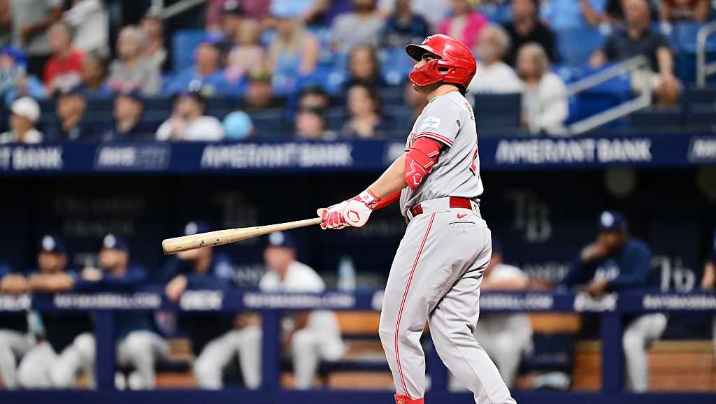 Rookie Sal Stewart hits 8th homer as Reds top Rays for 4th straight win