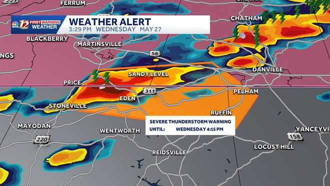 Humid Wednesday weather will set off strong Triad storms